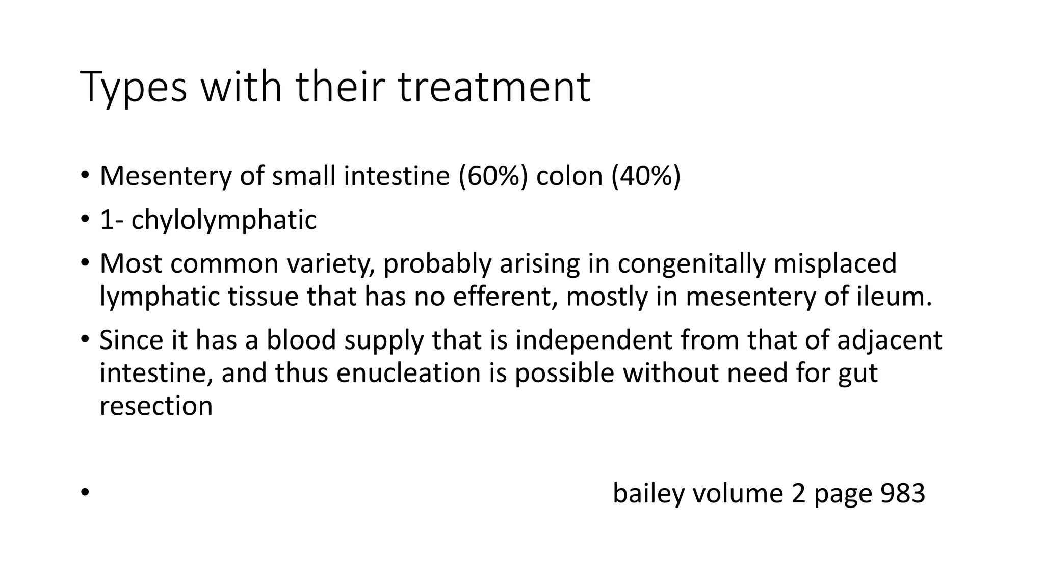 Mesenteric cysts | PPTX