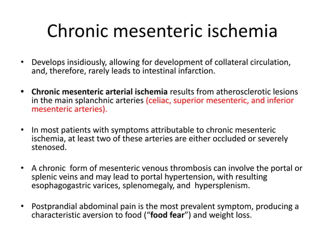 MESENTERIC ISCHEMIA.pdf as a surgical point | PPT