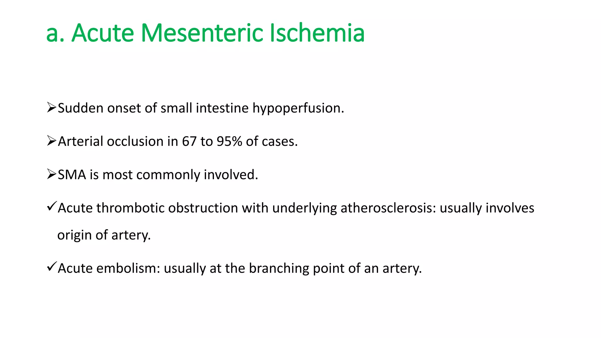 Mesenteric Ischemia | PPTX