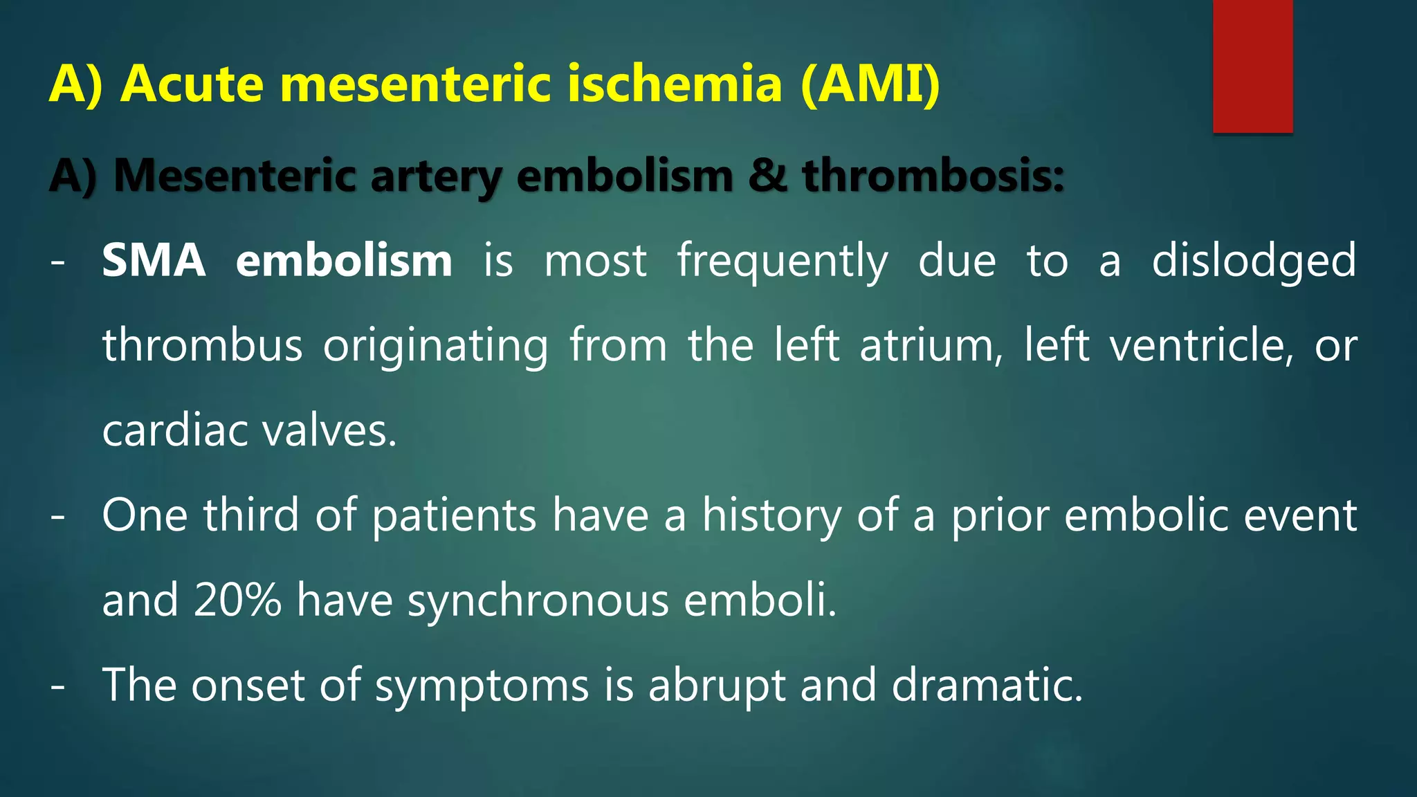 Mesenteric vascular disease | PPTX