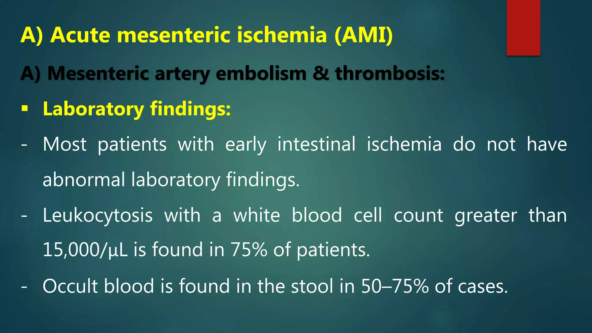 Mesenteric vascular disease | PPTX