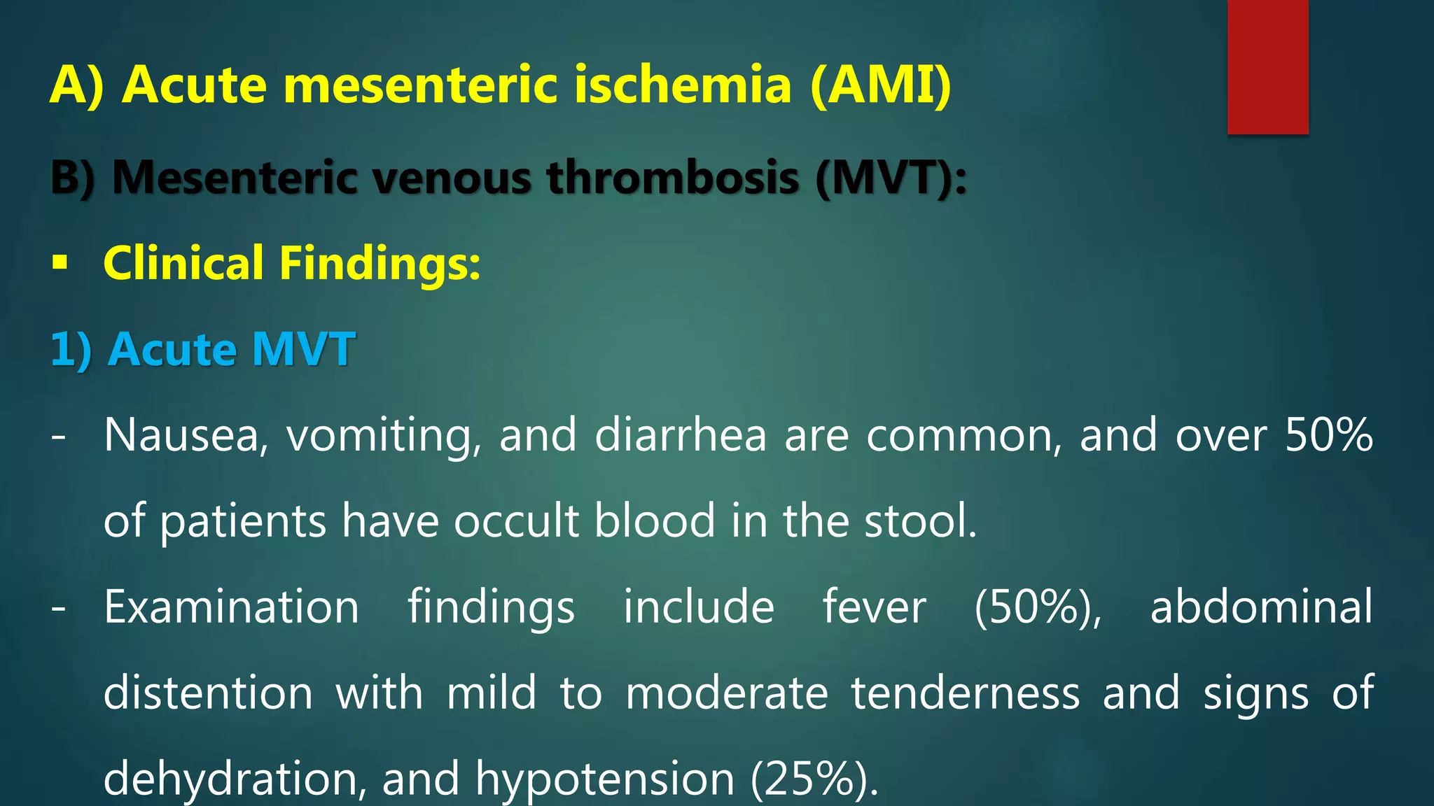 Mesenteric vascular disease | PPTX