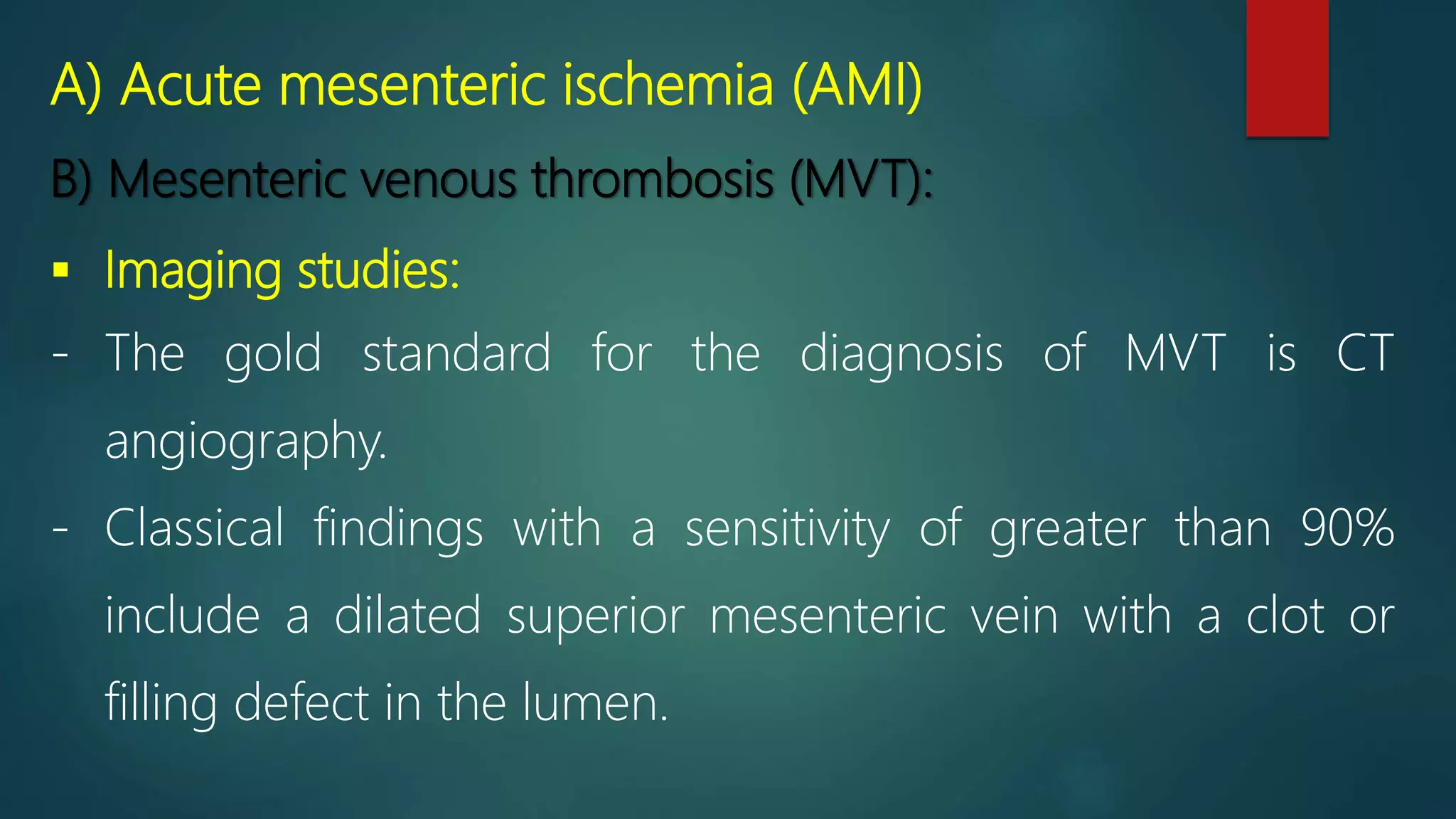Mesenteric vascular disease | PPTX
