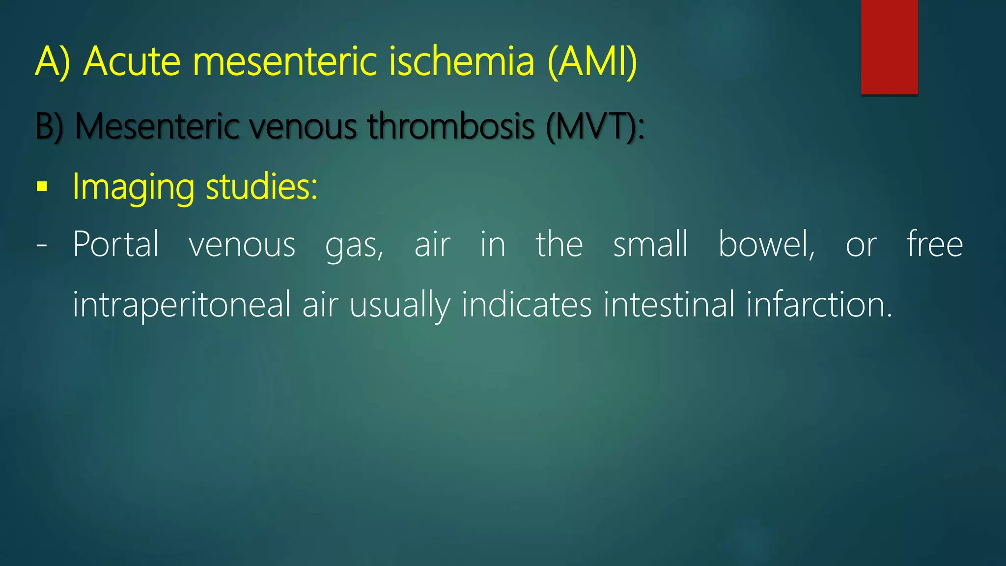 Mesenteric vascular disease | PPTX