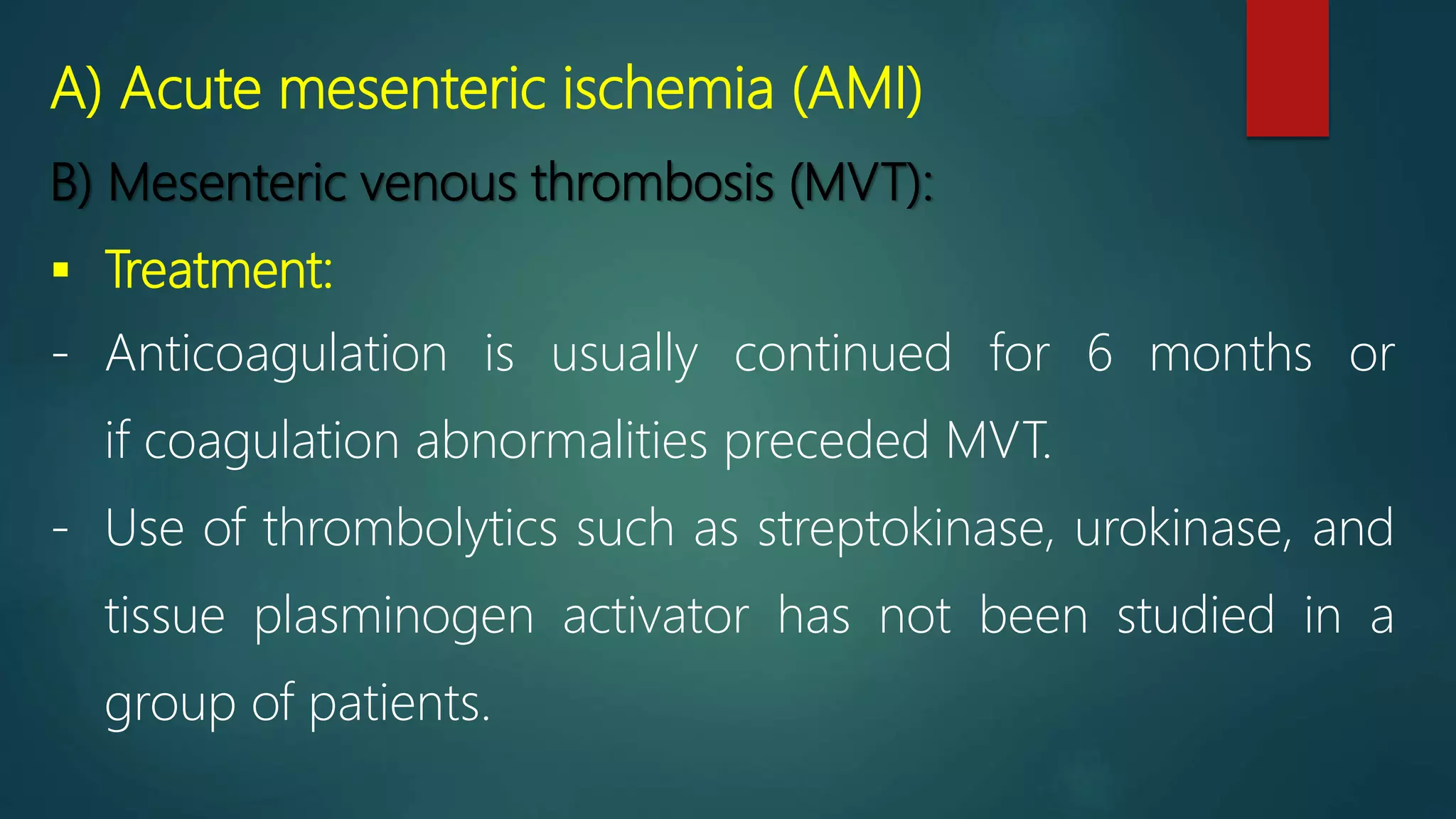 Mesenteric vascular disease | PPTX