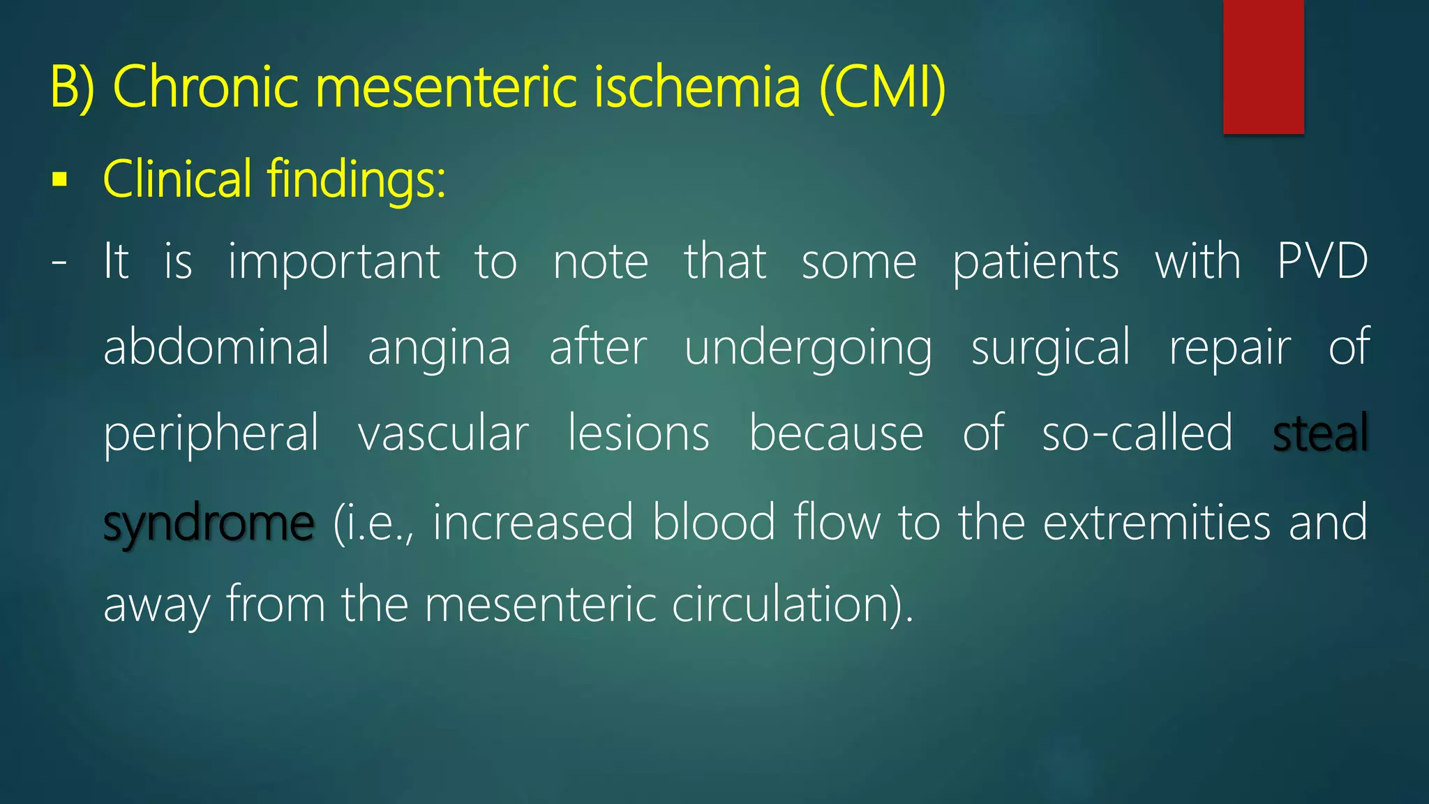 Mesenteric vascular disease | PPTX