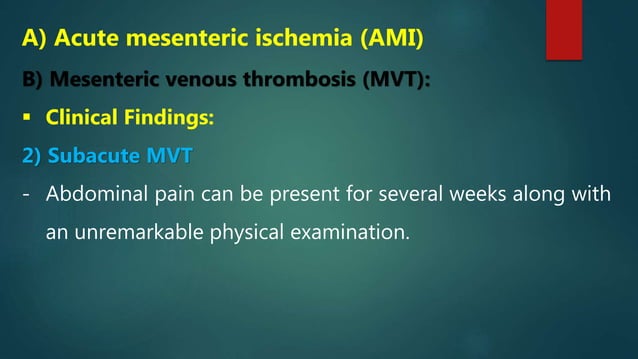 Mesenteric vascular disease | PPTX | Heart and Cardiovascular Diseases ...