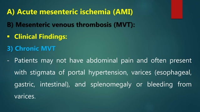 Mesenteric vascular disease | PPTX | Heart and Cardiovascular Diseases ...
