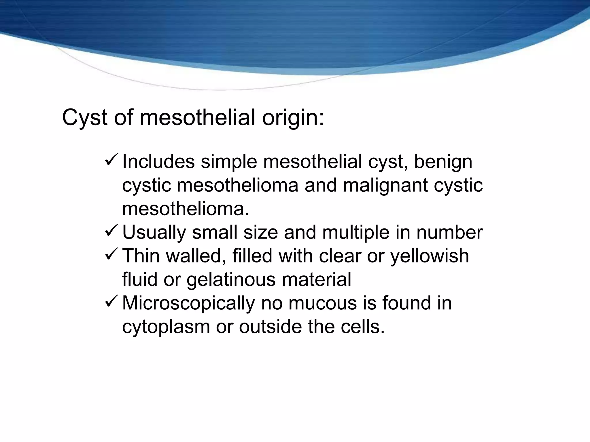 Mesenteric cyst - Journal club | PPTX
