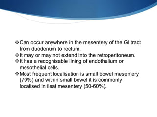 Mesenteric cyst - Journal club | PPTX