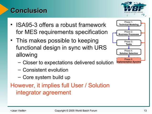 Manufacturing Execution System (MES) MES functional URS 1.ppt