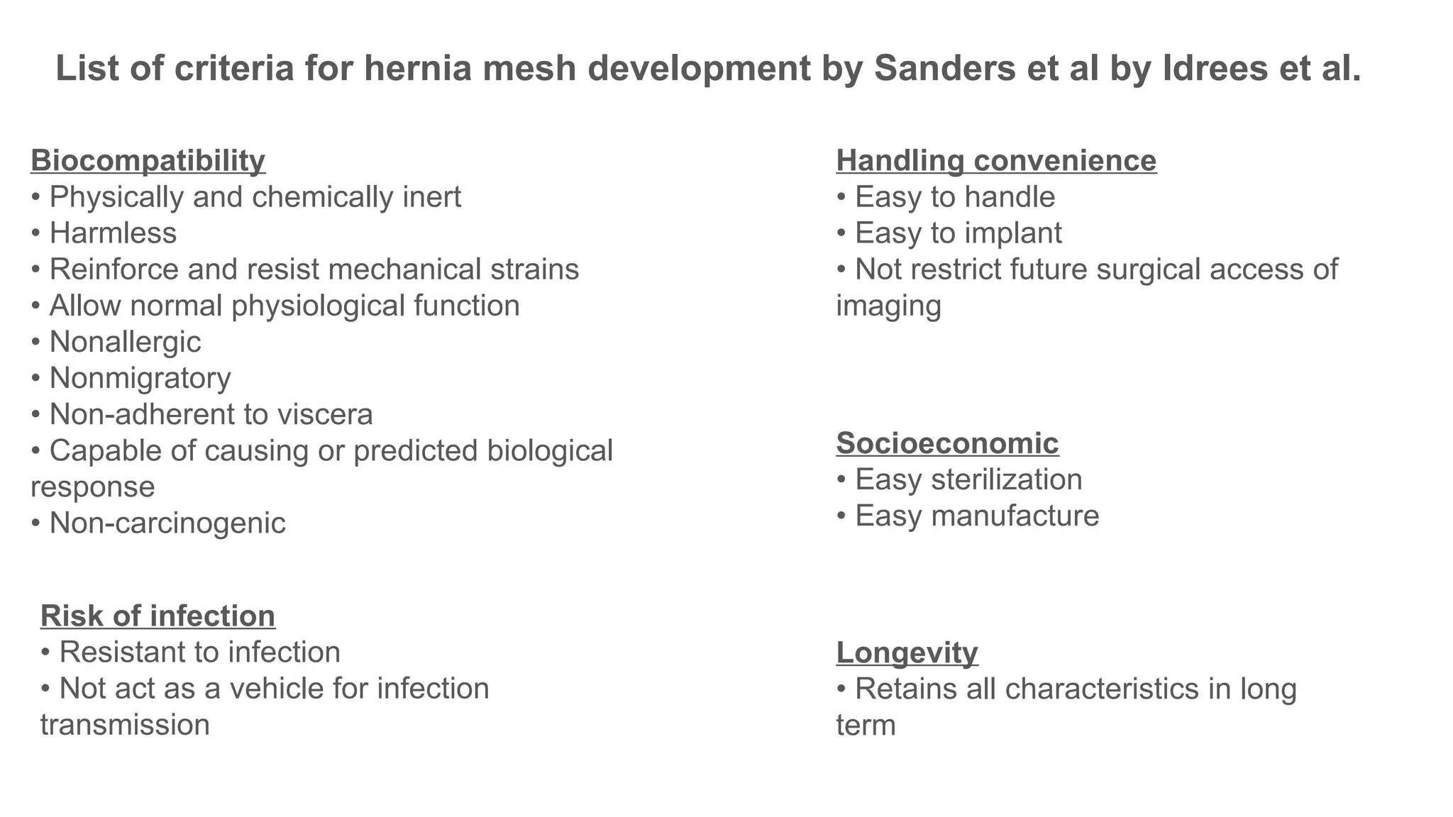 Hernia Mesh characteristics ideal ...... | PPTX