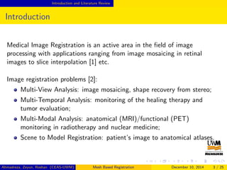 Fast Mesh-Based Medical Image Registration | PPT