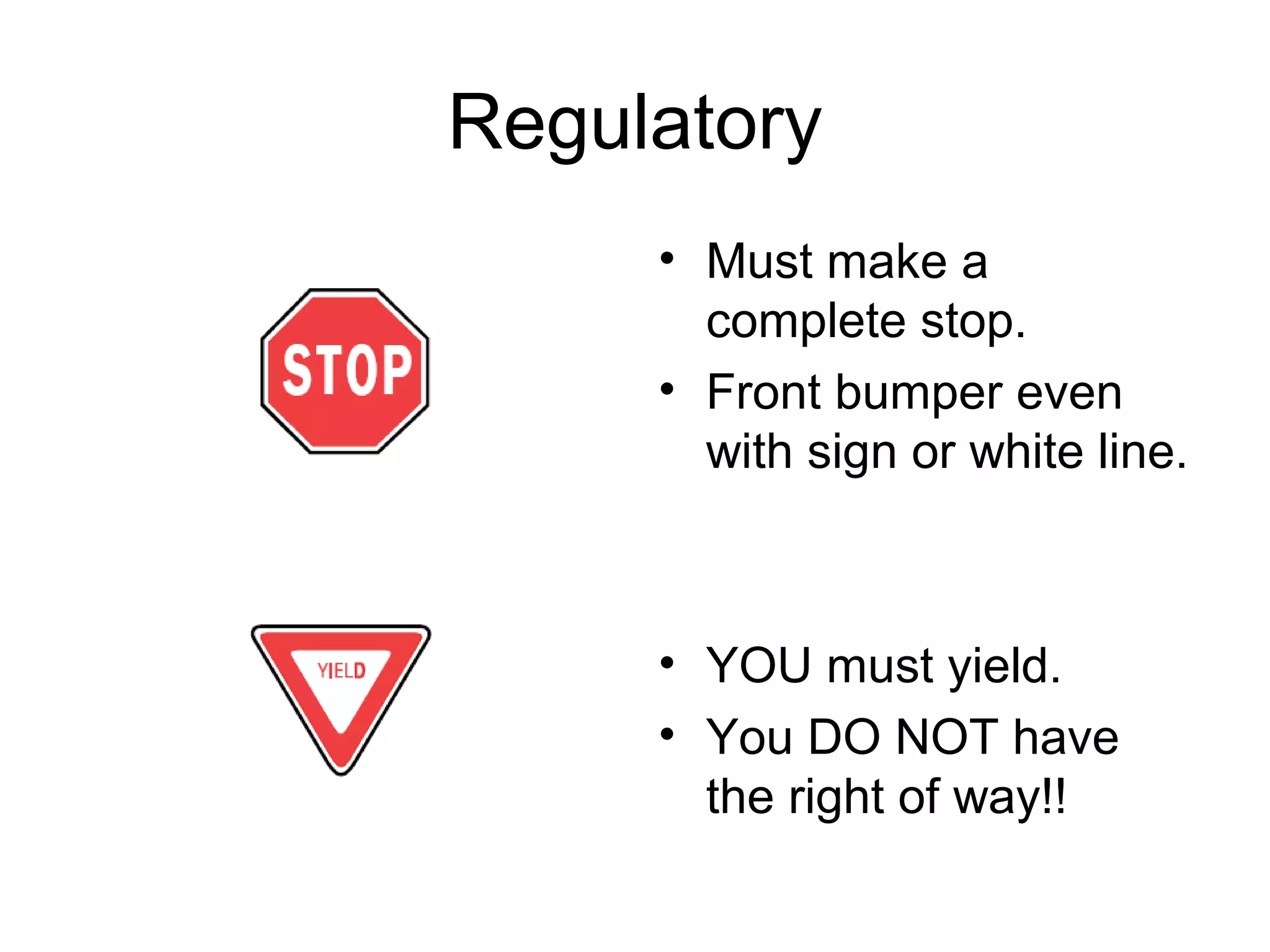 Signs, Signals, and Road Markings | PPT