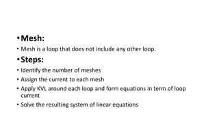 Mesh analysis | PPTX