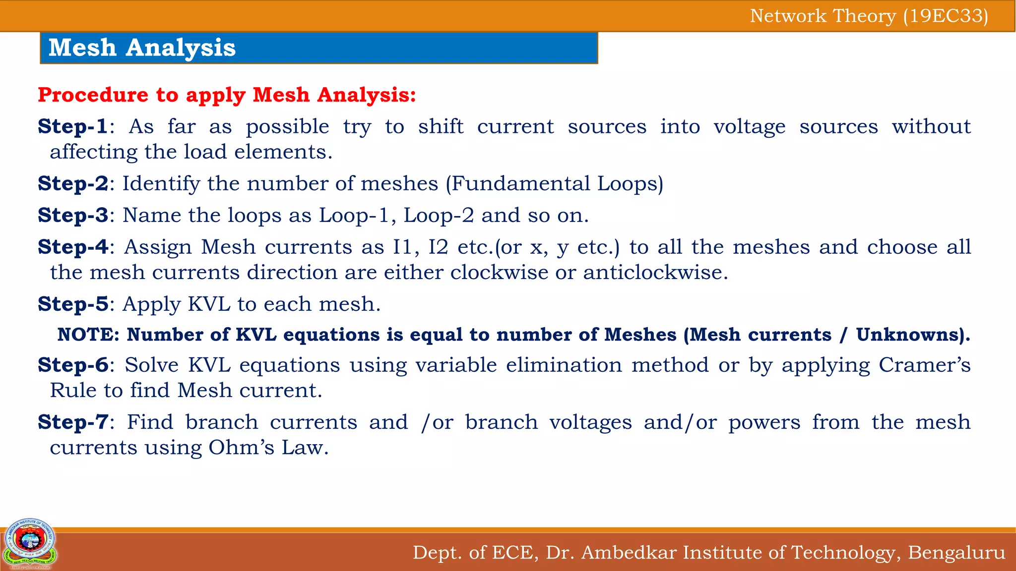Mesh analysis | PDF