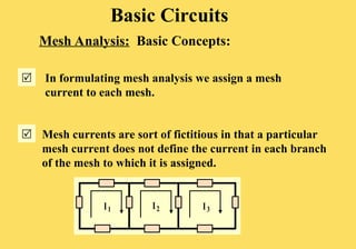 UNIT-1-BASSIC ELECTRIC CIRCUITS AND DEVICES Mesh Analysis.ppt