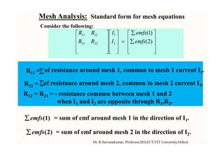 Mesh analysis dc circuit | PDF
