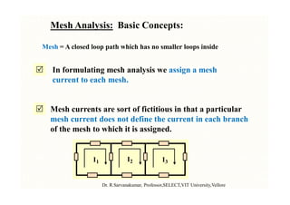 Mesh analysis dc circuit | PDF