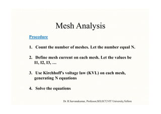 Mesh analysis dc circuit | PDF