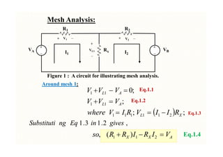 Mesh analysis dc circuit | PDF