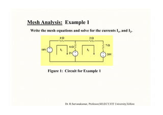 Mesh analysis dc circuit | PDF