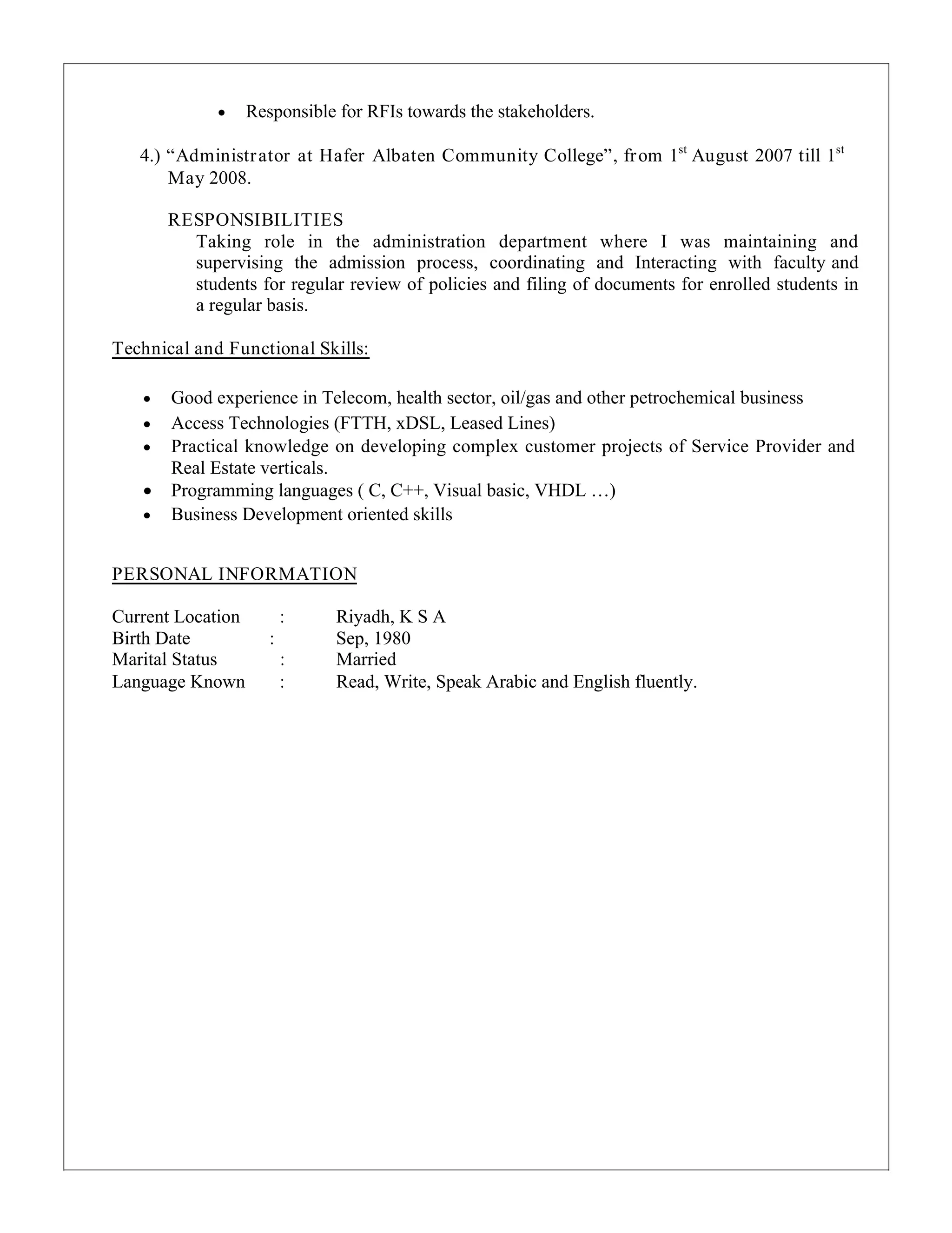 Meshari resume | PDF