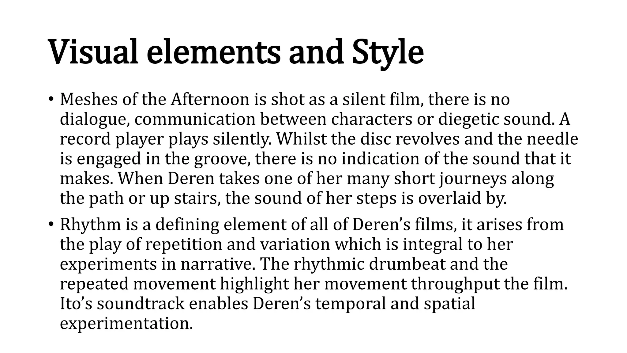 Meshes of the afternoon | PPTX