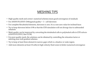 mesh metrics . Check for MESH using Ansys Fluent Meshing | PDF