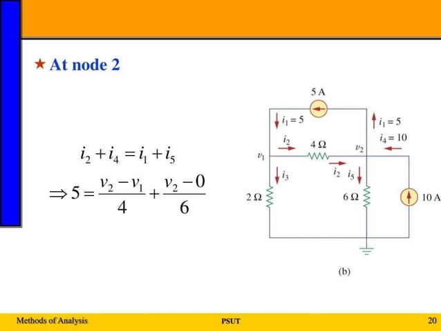 Mesh & Nodal analysis used in circuit analysis | PPT