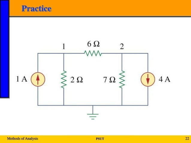 Mesh & Nodal analysis used in circuit analysis | PPT