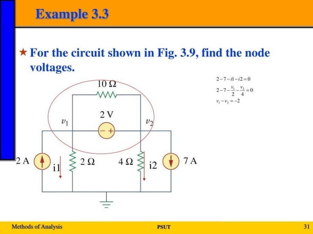 Mesh & Nodal analysis used in circuit analysis | PPT