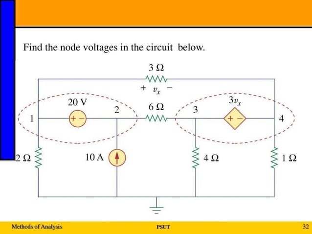 Mesh & Nodal analysis used in circuit analysis | PPT