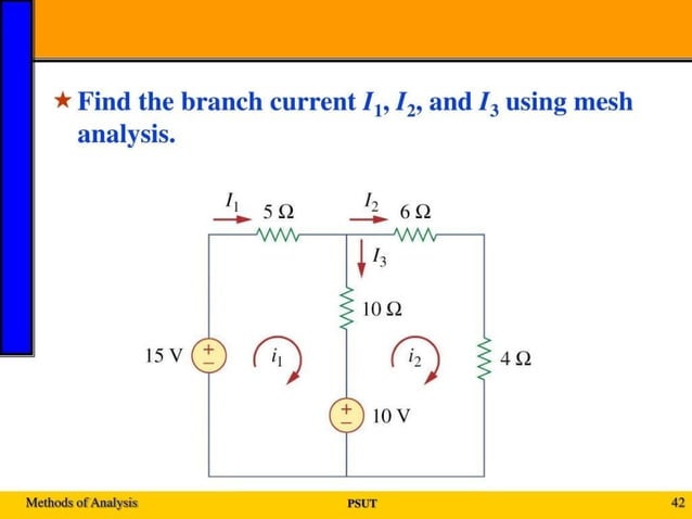 Mesh & Nodal analysis used in circuit analysis | PPT