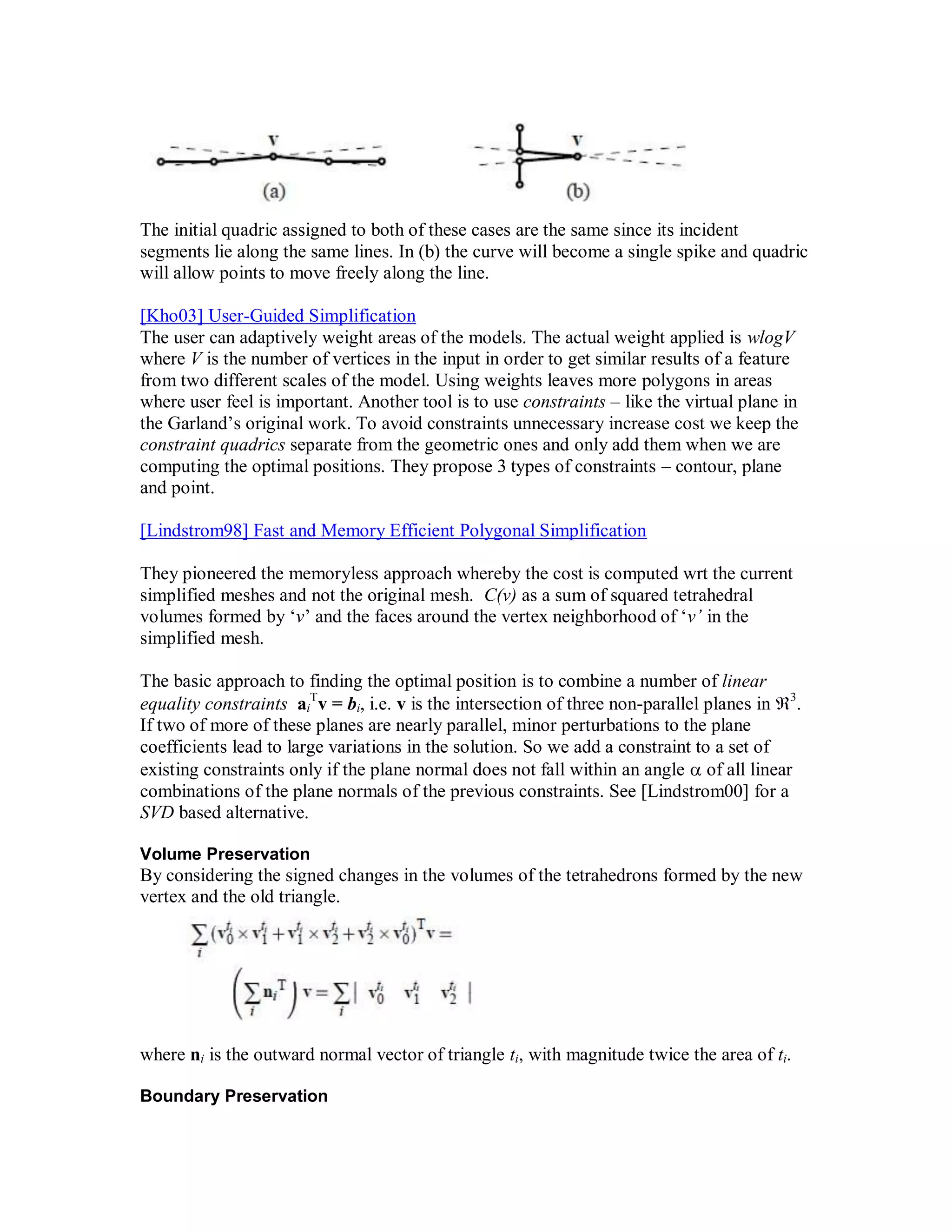 Mesh simplification notes | PDF