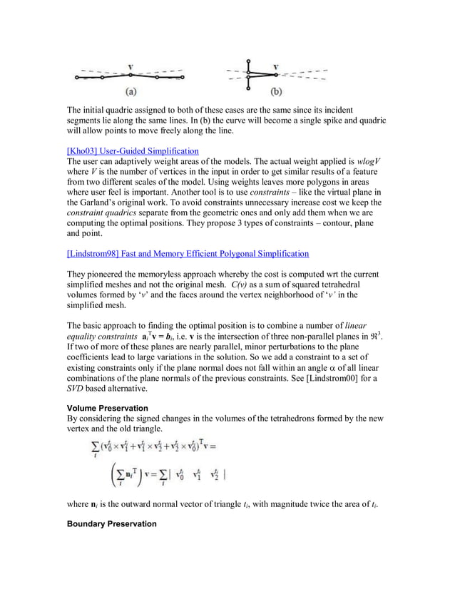 Mesh Simplification Notes Pdf 