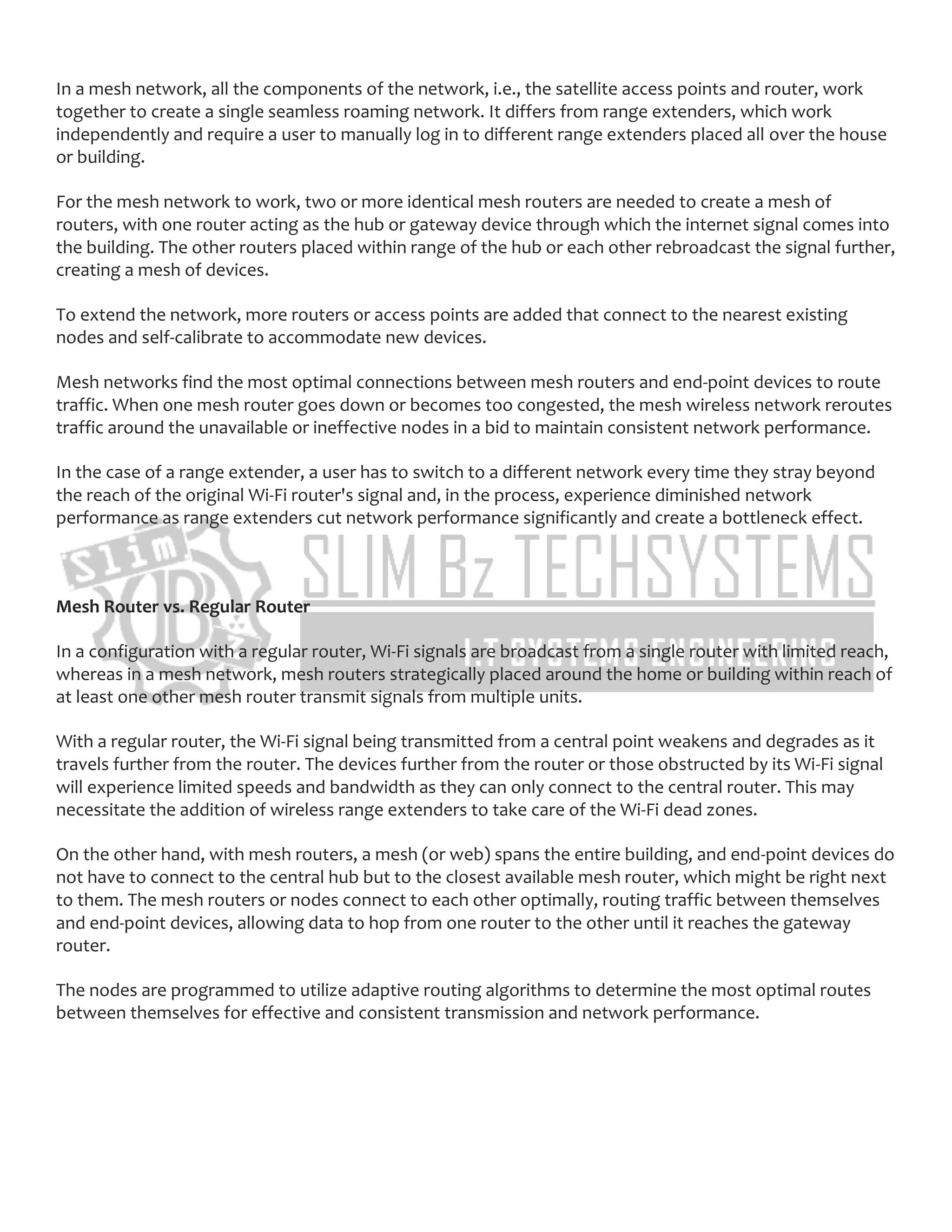 MESH WIFI NETWORK : An understanding of Mesh Networking | PDF