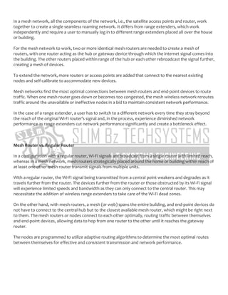 MESH WIFI NETWORK : An understanding of Mesh Networking | PDF