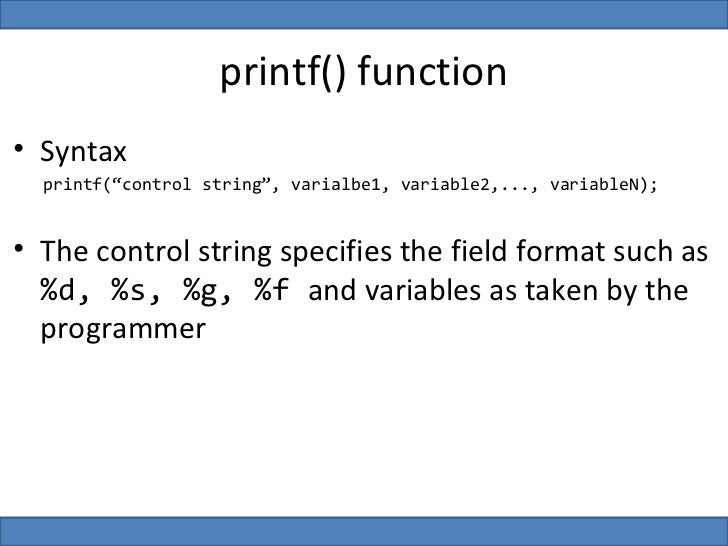 Mesics Lecture 5 Input Output In ‘c