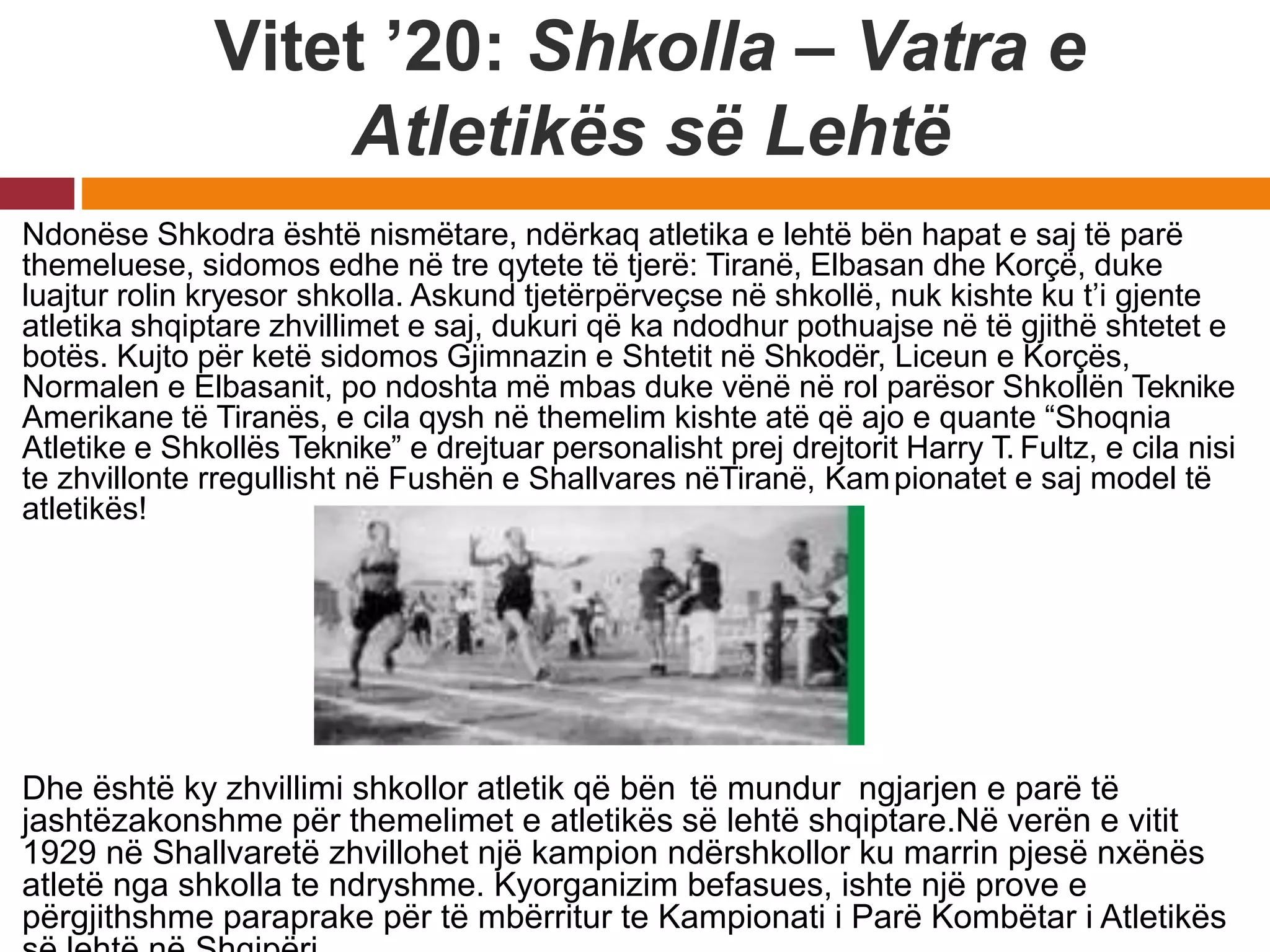 Mesimi atletika shqipetare | PPT