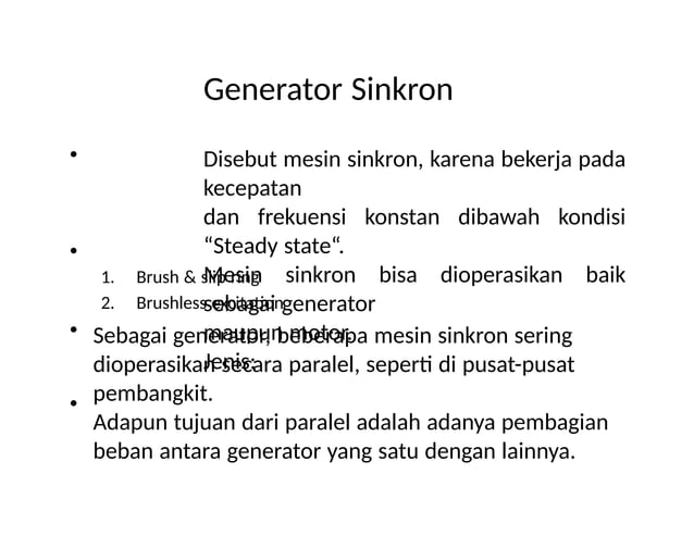 Mesin-Mesin listrik pada mesin generator | PPT | Free Download