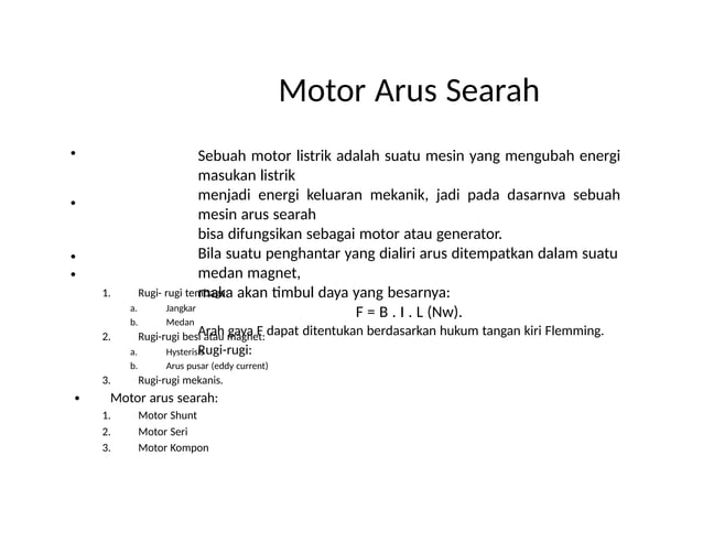 Mesin-Mesin listrik pada mesin generator | PPT