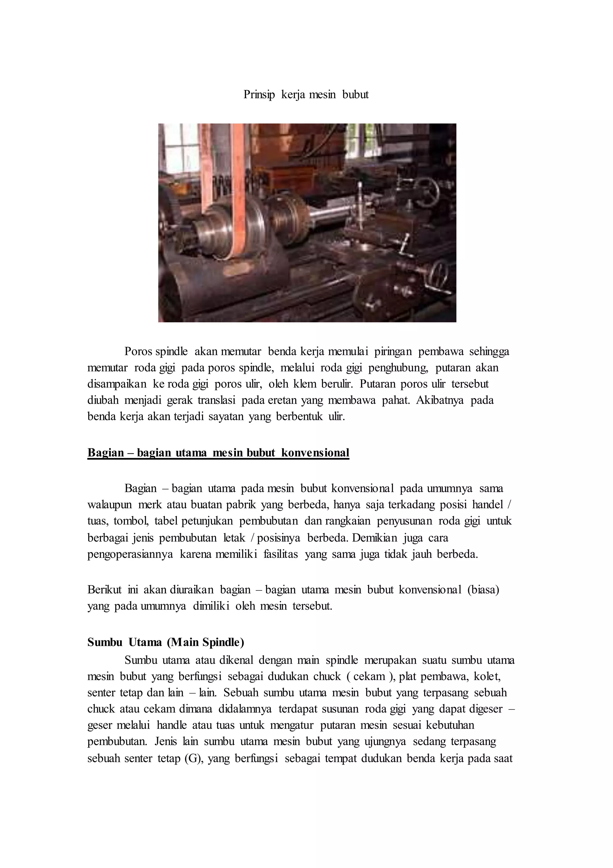 Mesin bubut | DOCX