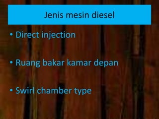 Mesin diesel | PPTX