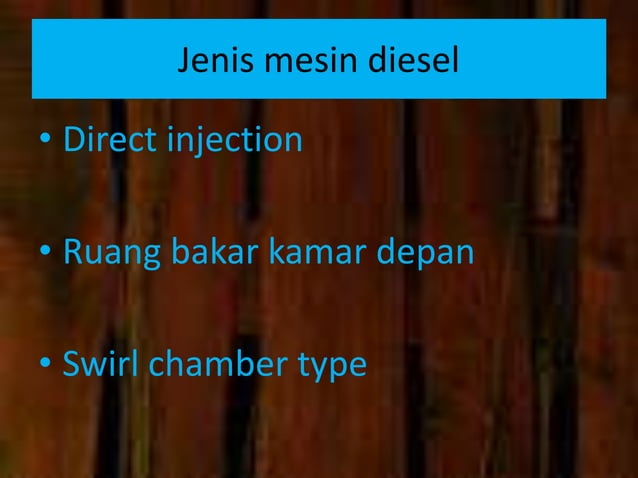 Mesin diesel | PPTX