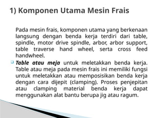 Pengertian dan penggunaan Mesin Frais atau Milling.pptx