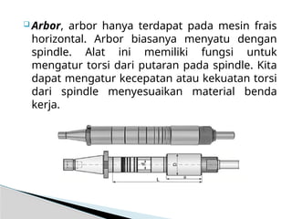 Pengertian dan penggunaan Mesin Frais atau Milling.pptx