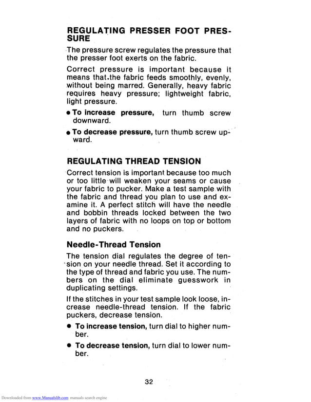 Mesin jahit singer 298 | PDF