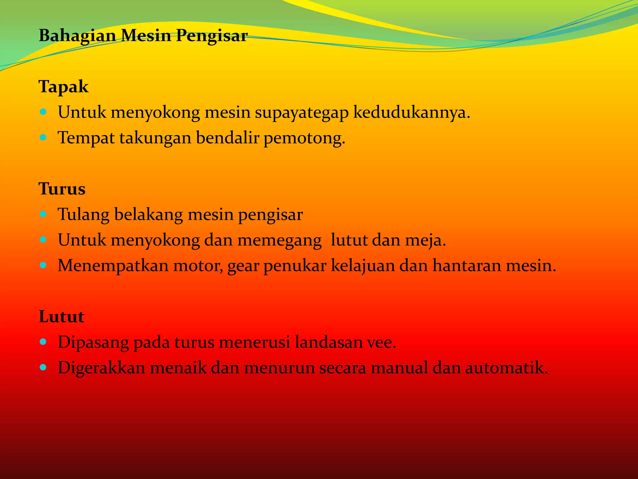 mesin pengisar | PPTX