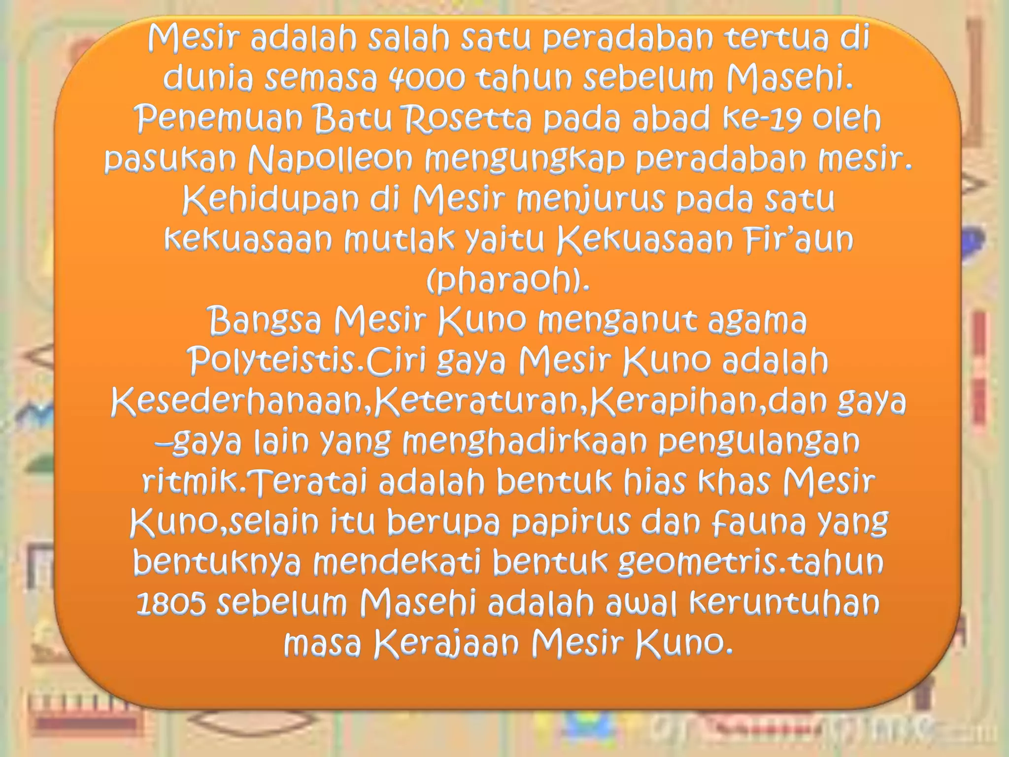 Presentasi Sejarah Mesir kuno | PPTX